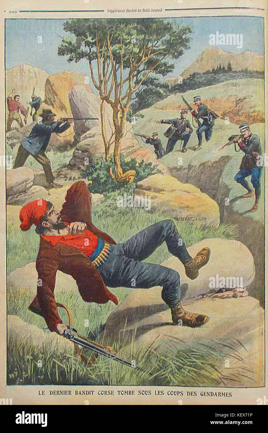 A literary or historical reference to 'Corse le dernier bandit', likely ...