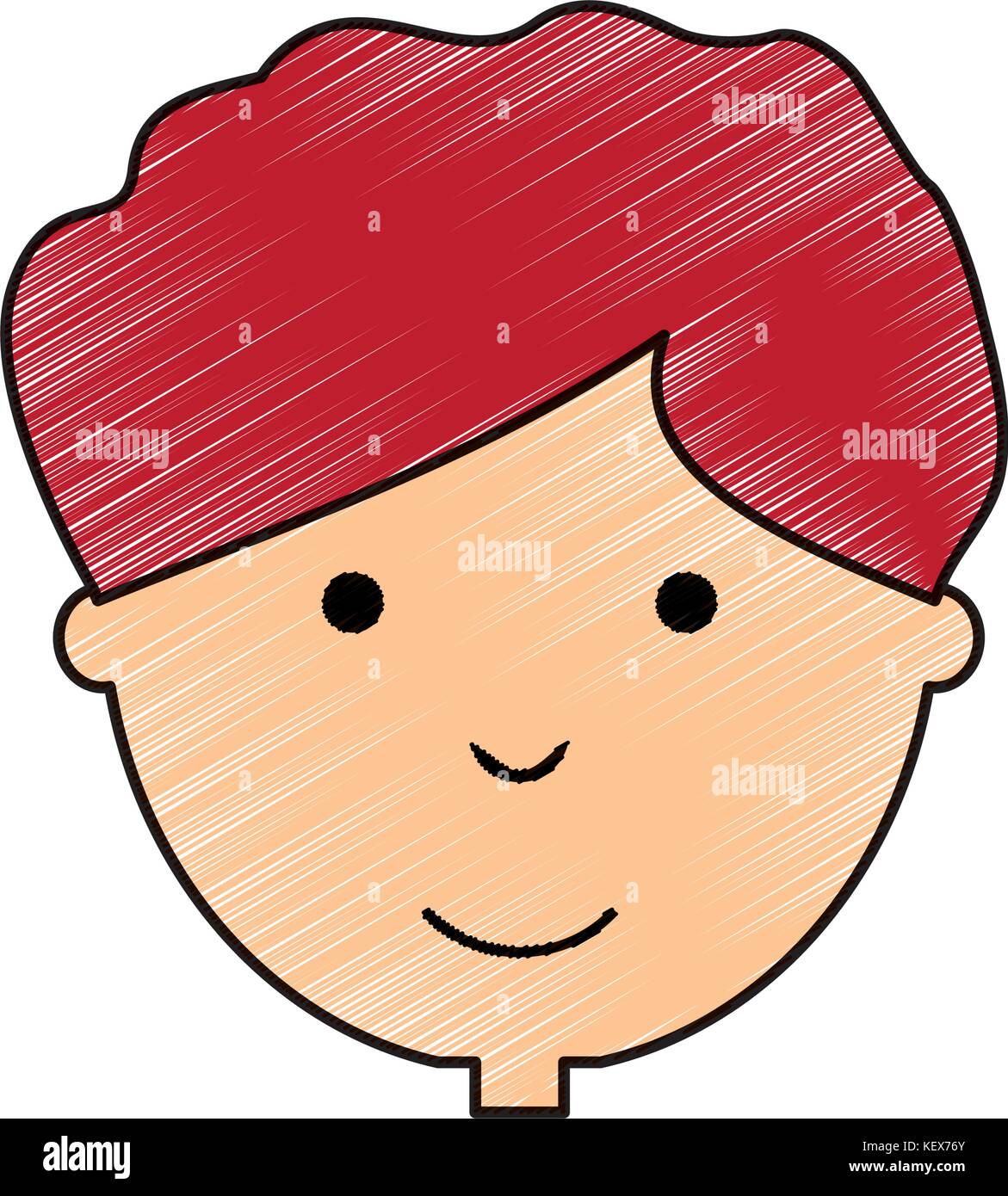 colored man face over white background vector illustration Stock Vector ...