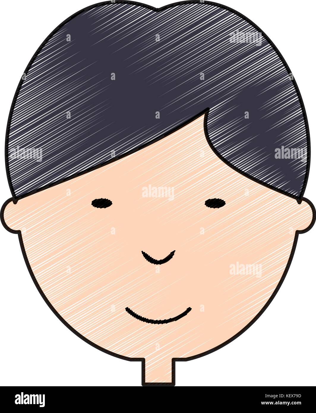colored man face over white background vector illustration Stock Vector ...