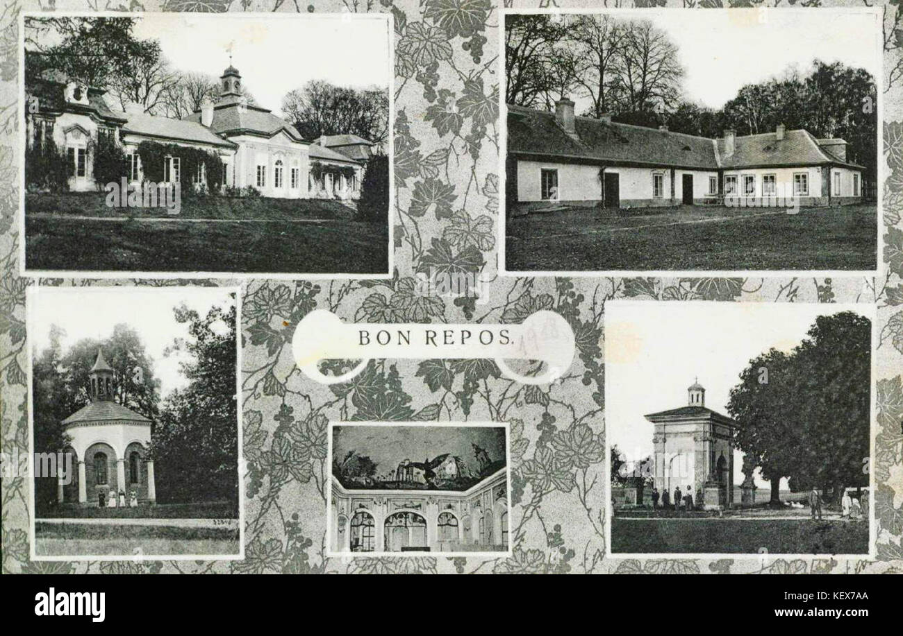 Bon Repos postcard 1919 Stock Photo - Alamy