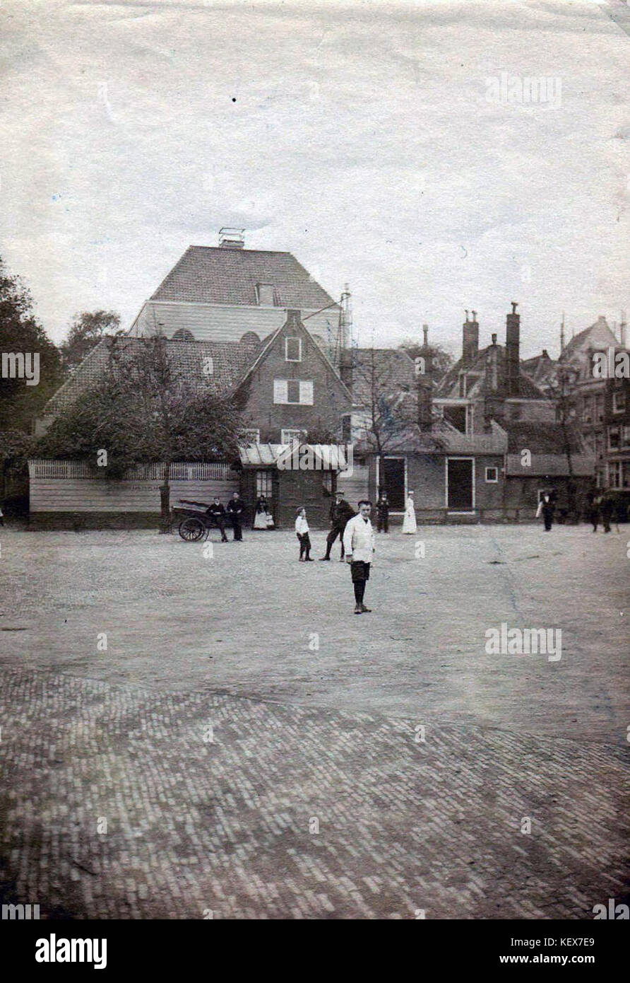 De Amstelkerk op het Amstelveld 1890 Stock Photo - Alamy