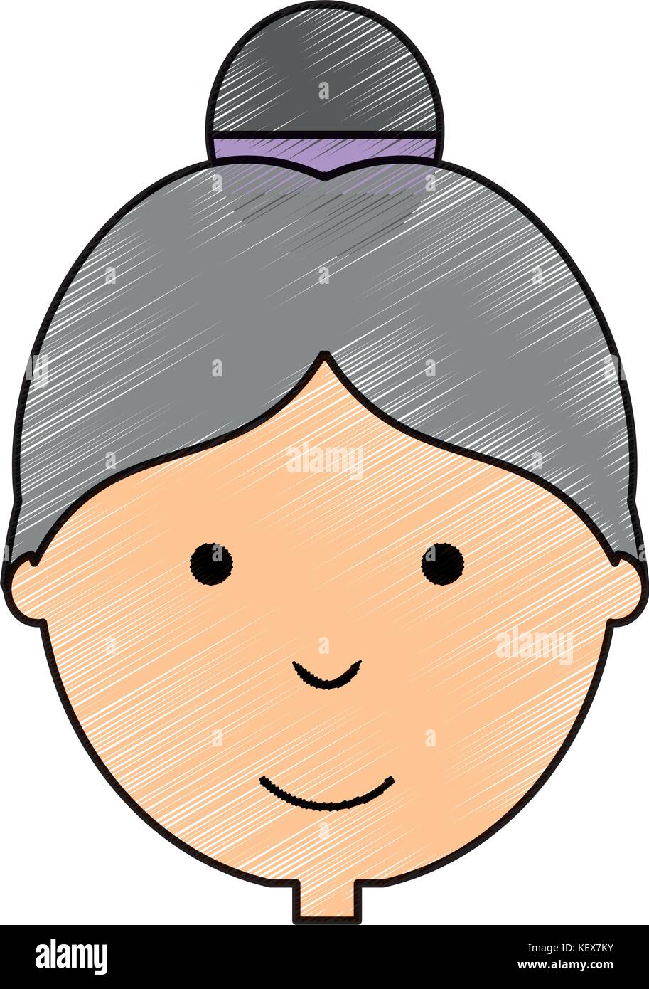 colored woman face doodle over white background vector illustration ...