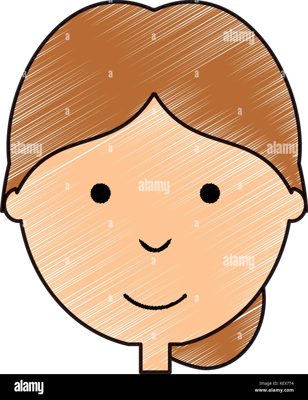 colored woman face doodle over white background vector illustration ...