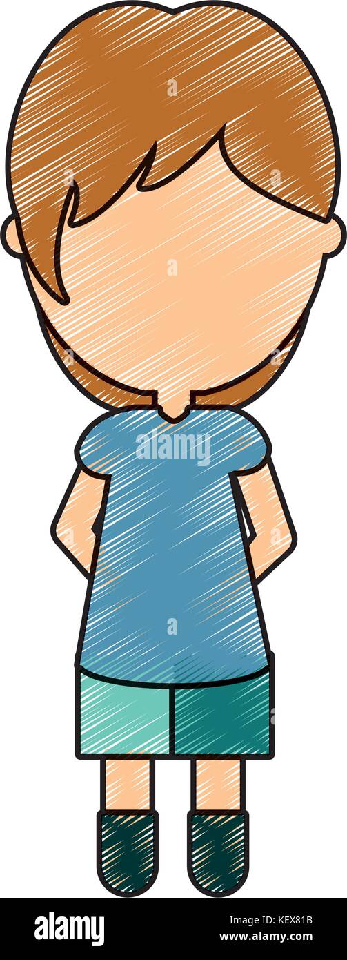 colored man doodle over white background vector illustration Stock ...