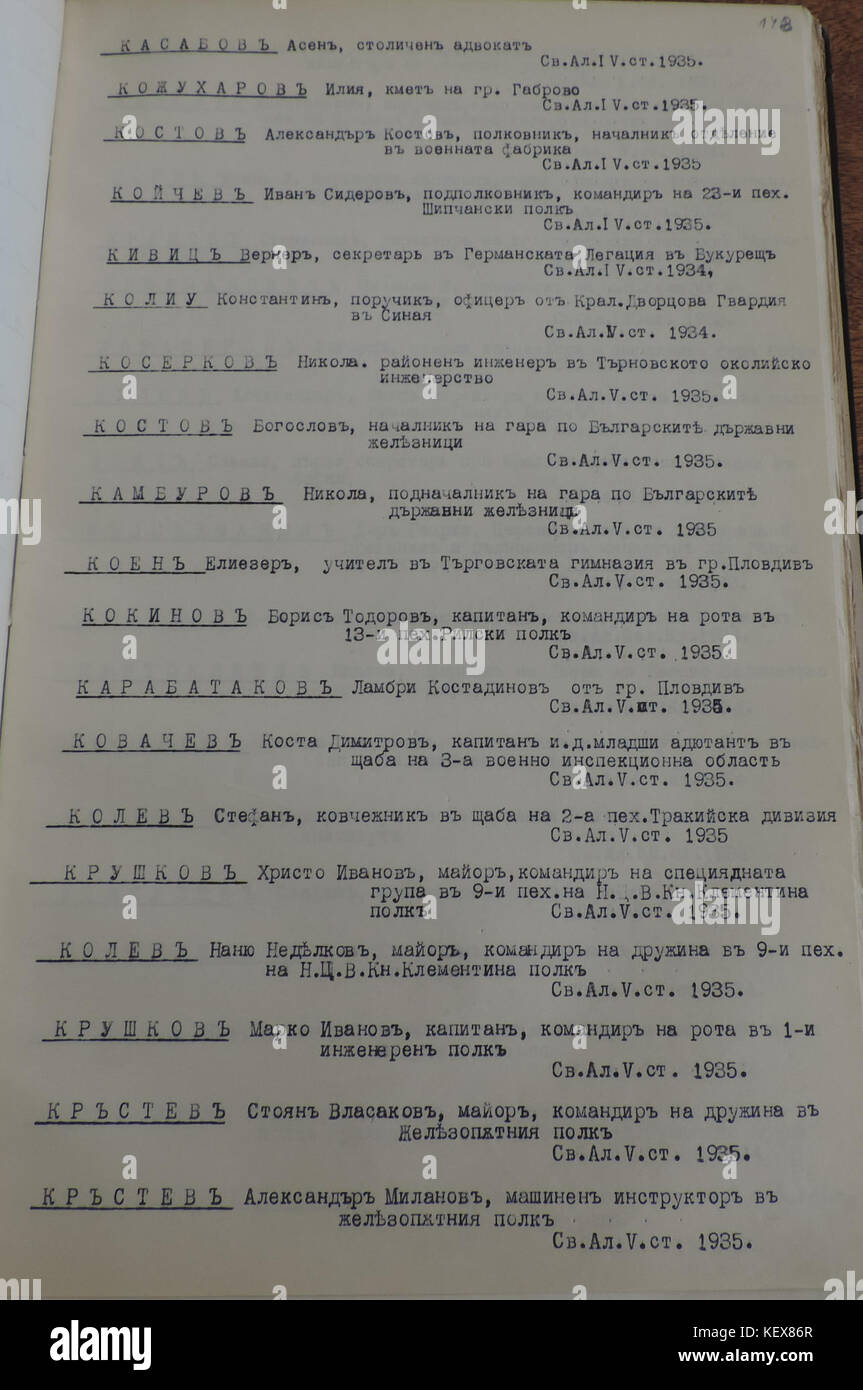 3K 2 123 148 Recipients of the Bulgarian Order of Saint Alexander, 1912 ...