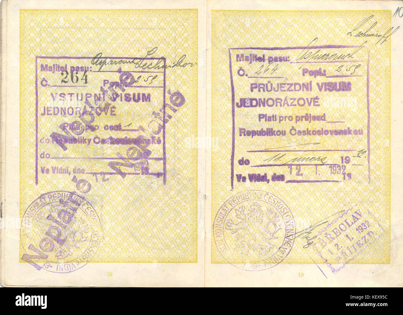 1868K 1 3 10 Asparuh Leshnikov Passport Stock Photo - Alamy