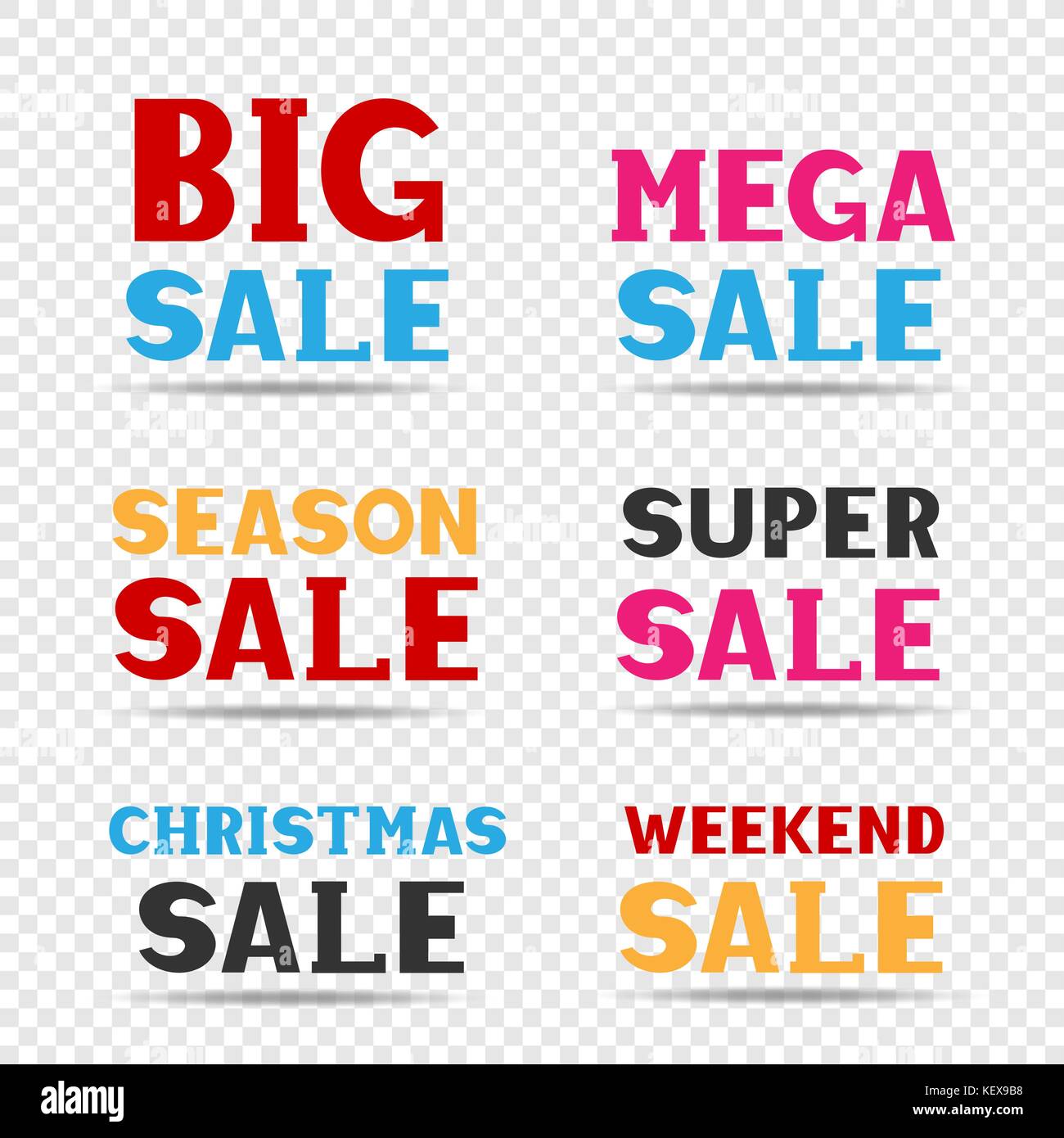 Sale message set Stock Vector Image & Art - Alamy