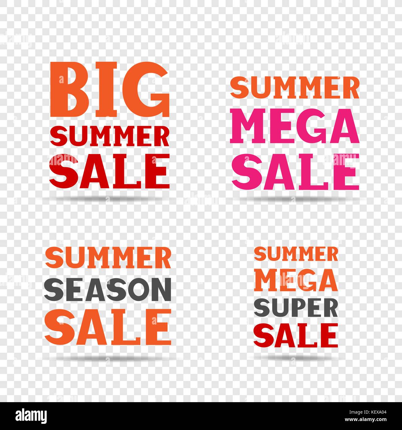 Summer sale message set Stock Vector Image & Art - Alamy