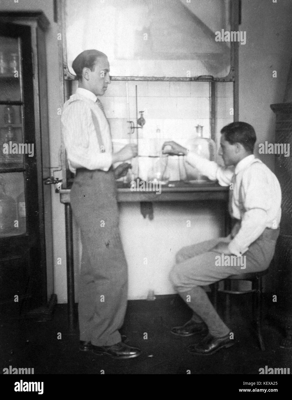 Historical chemistry technology Black and White Stock Photos & Images ...