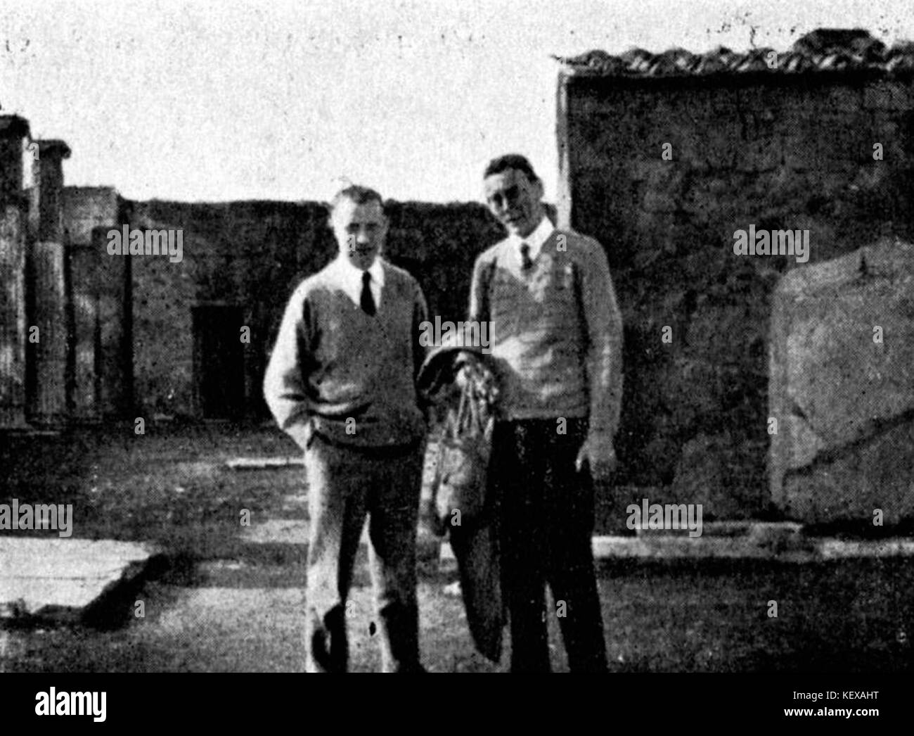 The image shows Arp and Ball in Pompeii, likely referencing an ...