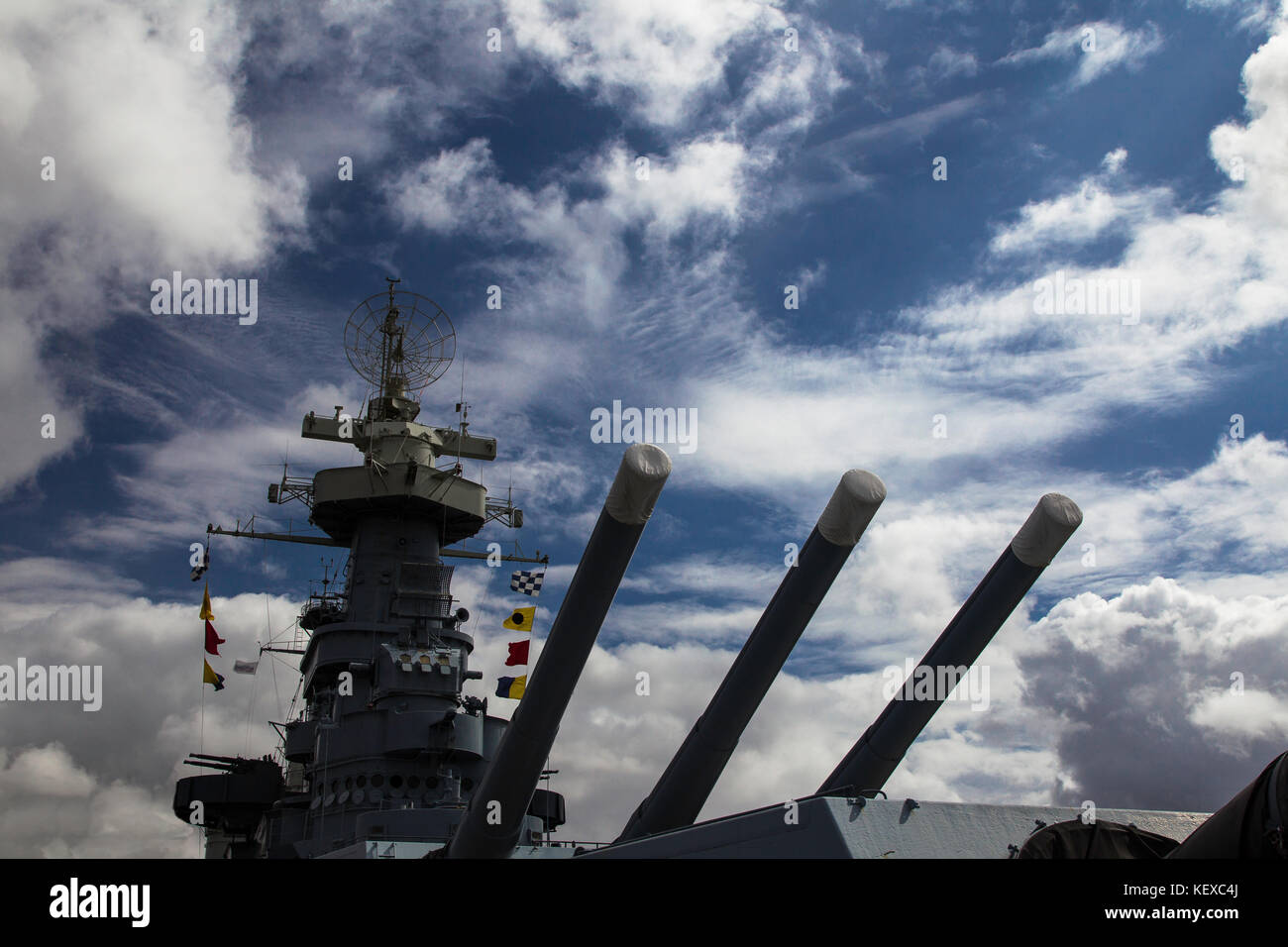 The Guns of the USS North Carolina Stock Photo - Alamy
