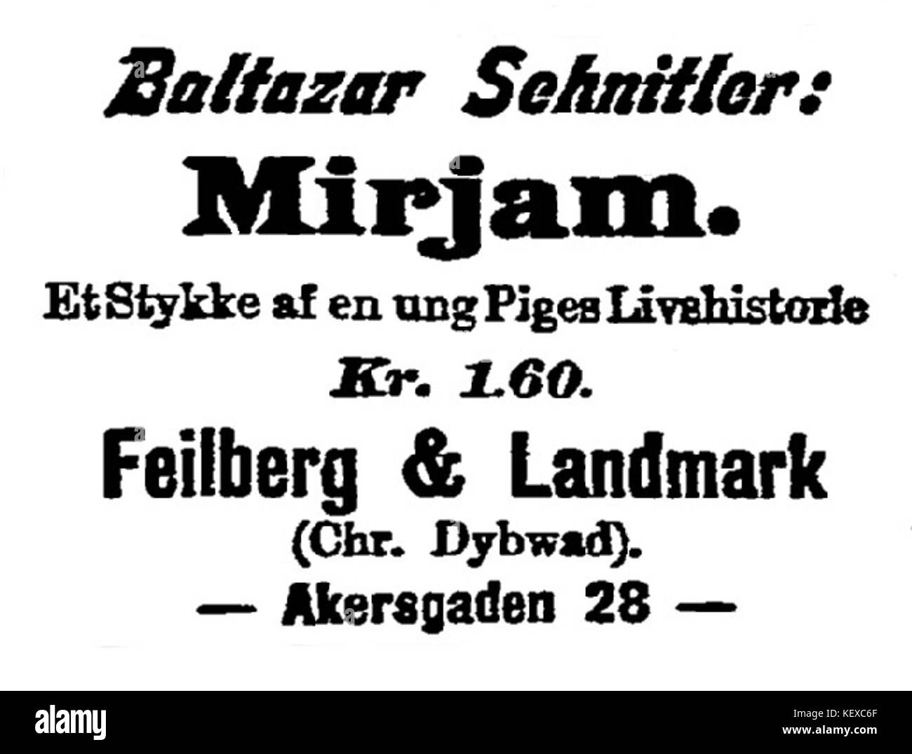 Balthazar Schnitler. Mirjam Stock Photo - Alamy