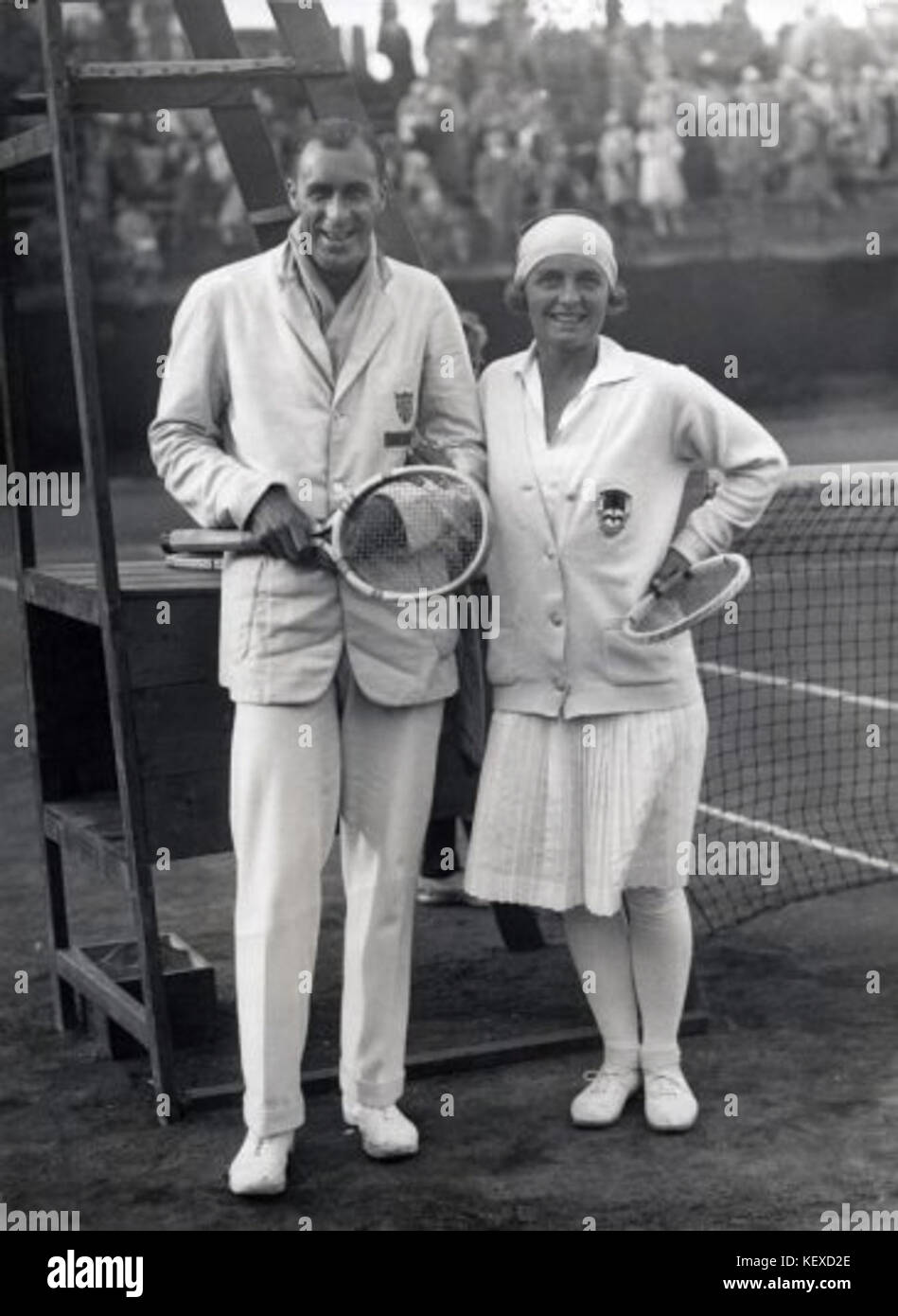 Bill Tilden Kea Bouman French Championships Stock Photo - Alamy