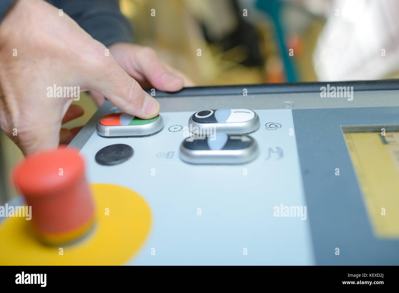 operating a machine Stock Photo - Alamy