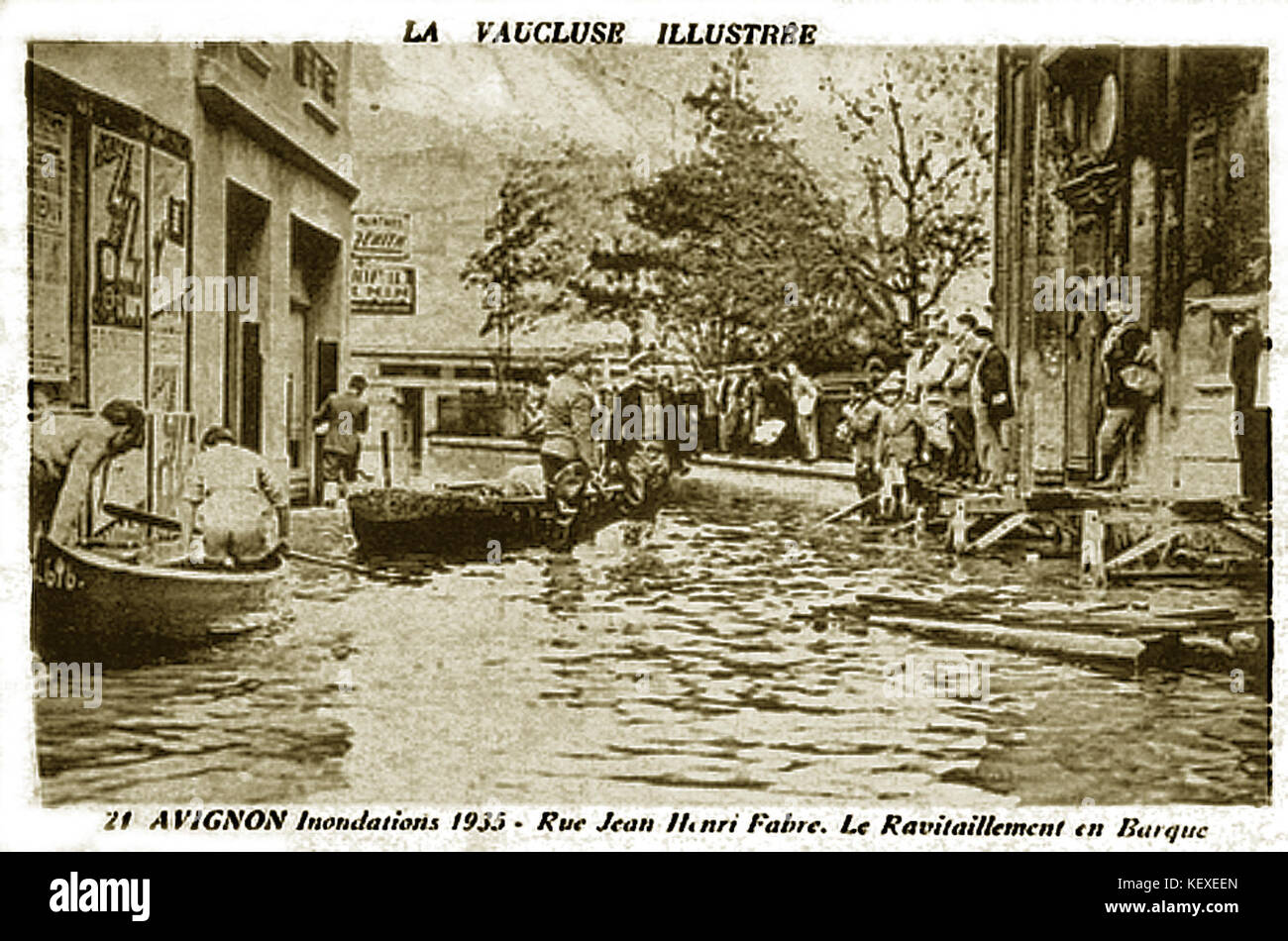 Avignon inondation de 1935 rue Henri Fabre Stock Photo - Alamy