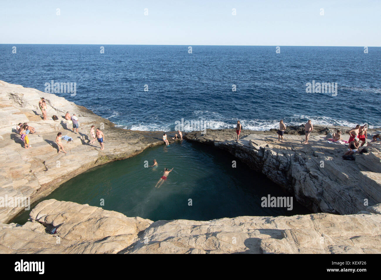Giola, the lagoon, near the village Astris, Thassos, Greece, Greek ...