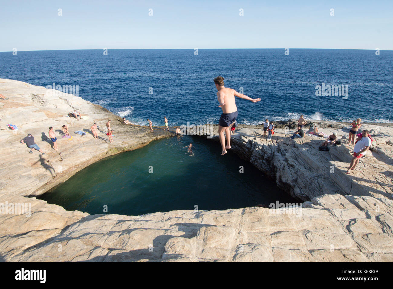 Jumping into the giola hi-res stock photography and images - Alamy