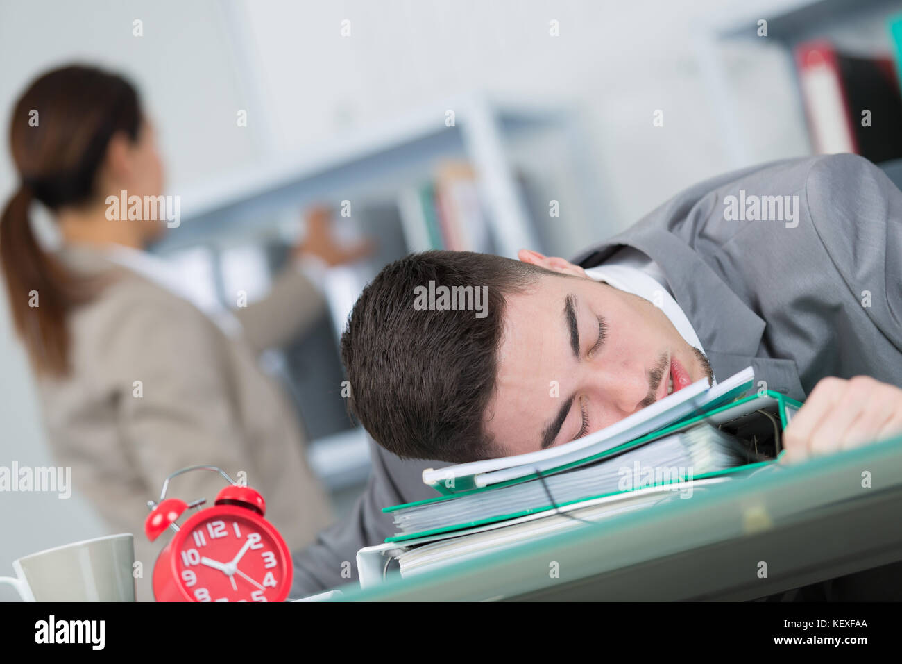Sleeping salesman hi-res stock photography and images - Alamy