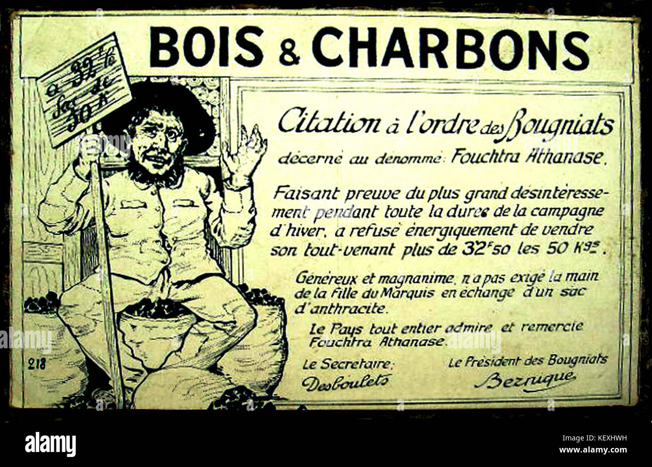Bougnat bois et charbon Stock Photo - Alamy