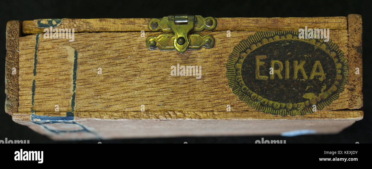 Decima Cigars cigar box side Stock Photo - Alamy