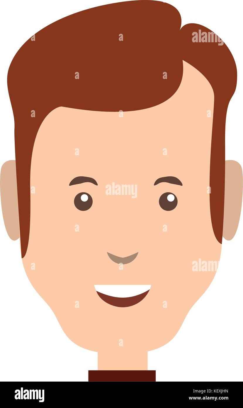 man face icon over white background vector illustration Stock Vector ...