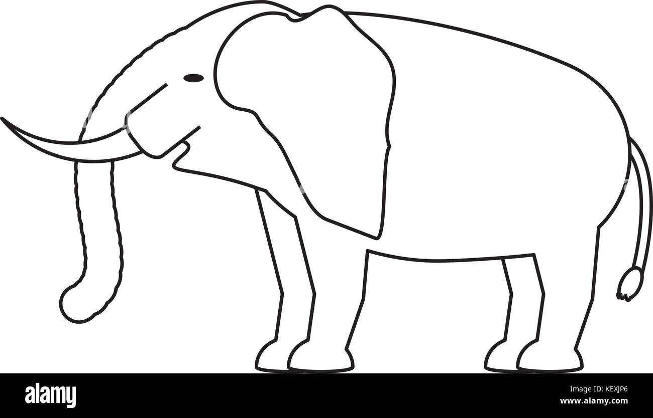 elephant icon over white background vector illutration Stock Vector ...