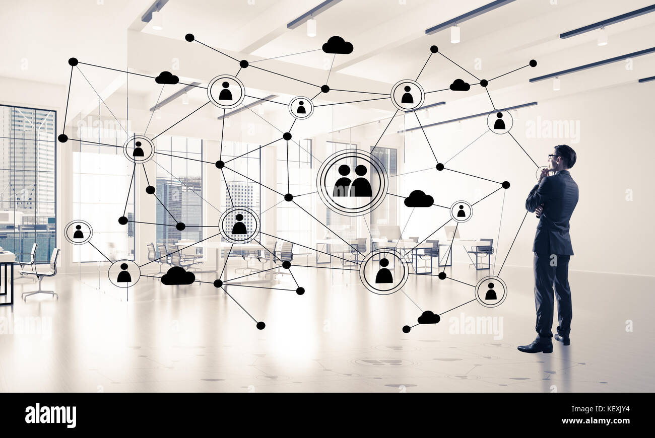Networking and social communication concept as effective point f Stock ...