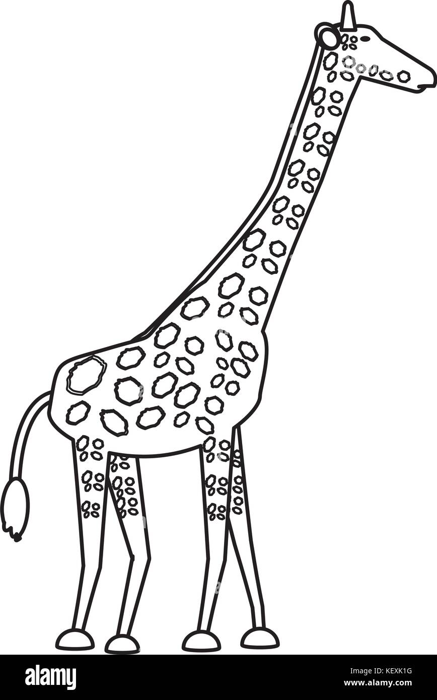 giraffe icon over white background vector illutration Stock Vector ...