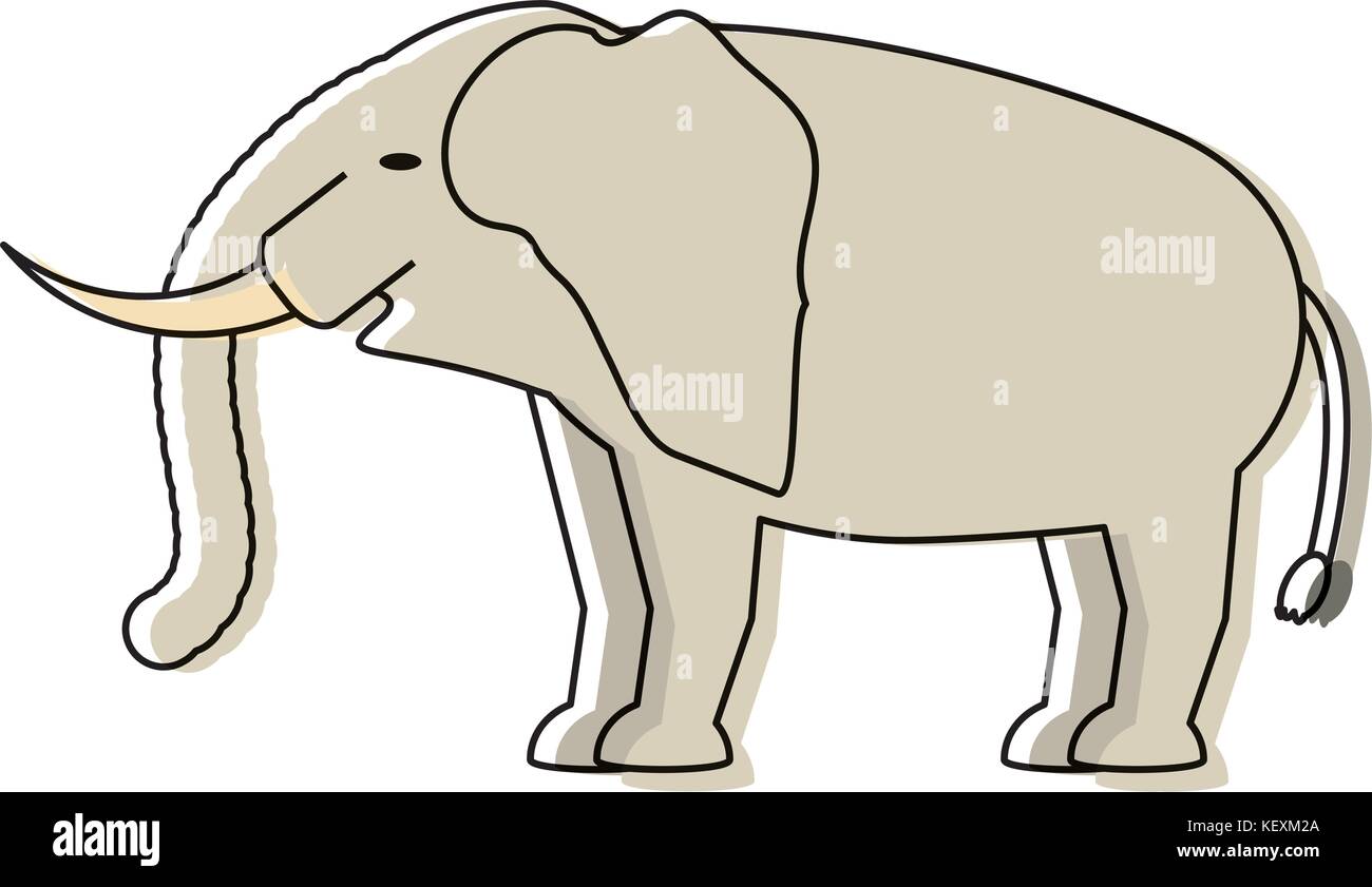 elephant icon over white background vector illutration Stock Vector ...