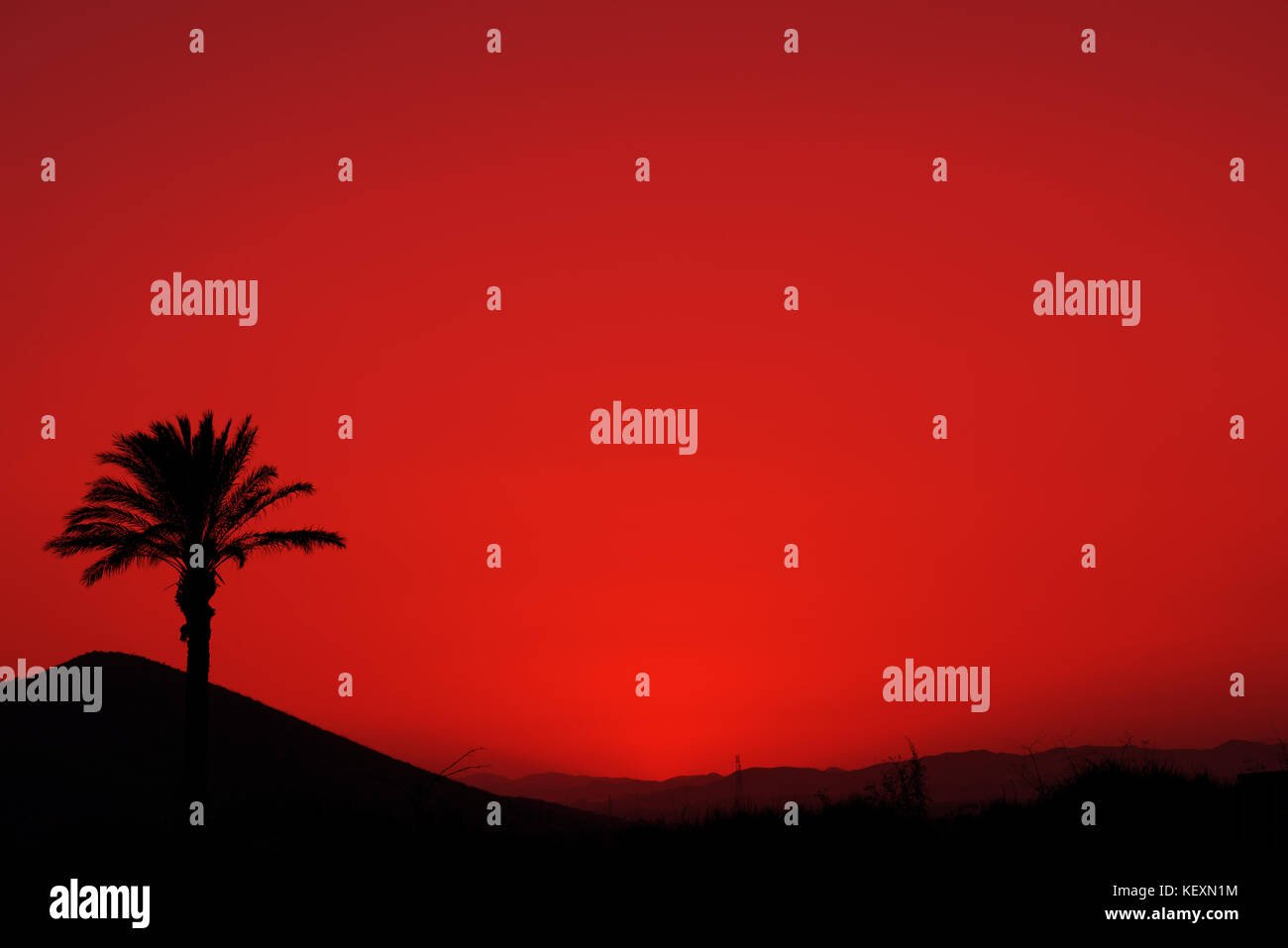 Red Andalusian sunset Stock Photo - Alamy