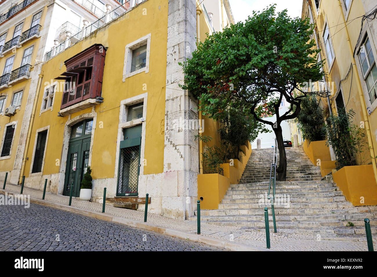 Chiado district. Lisbon, Portugal Stock Photo - Alamy
