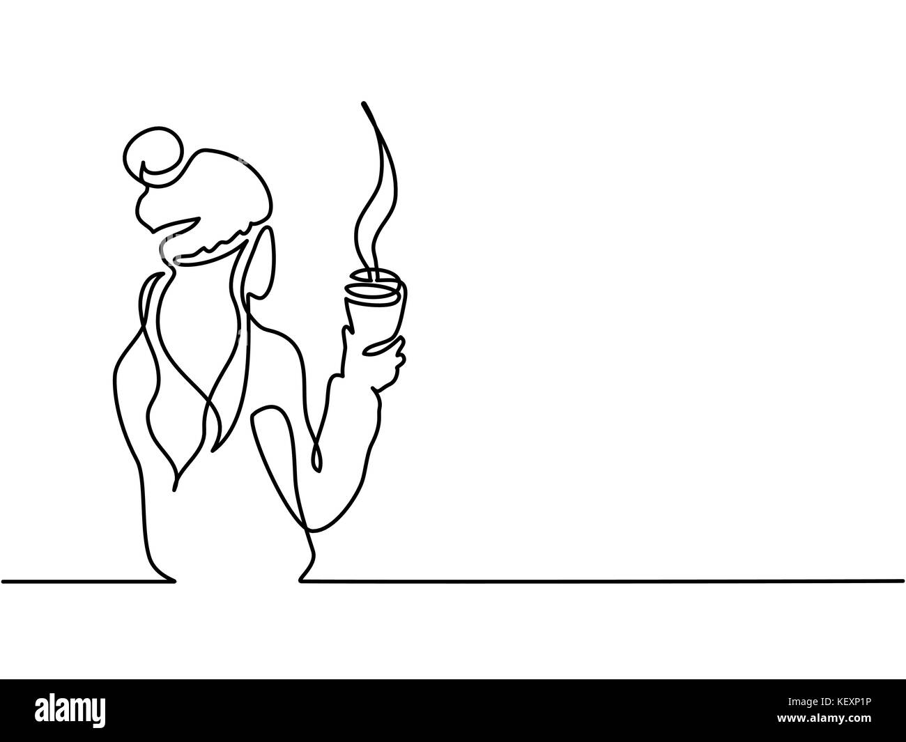 Girl hat winter cup Stock Vector Images - Alamy