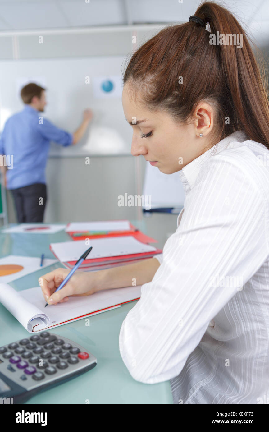 doing the mathematical equations Stock Photo - Alamy