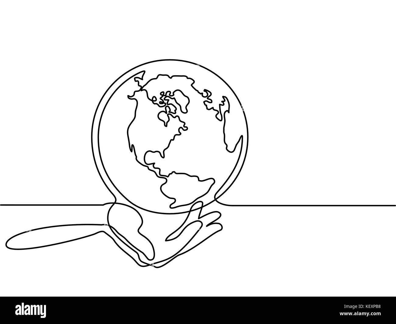 World in hands icon Stock Vector Images - Alamy