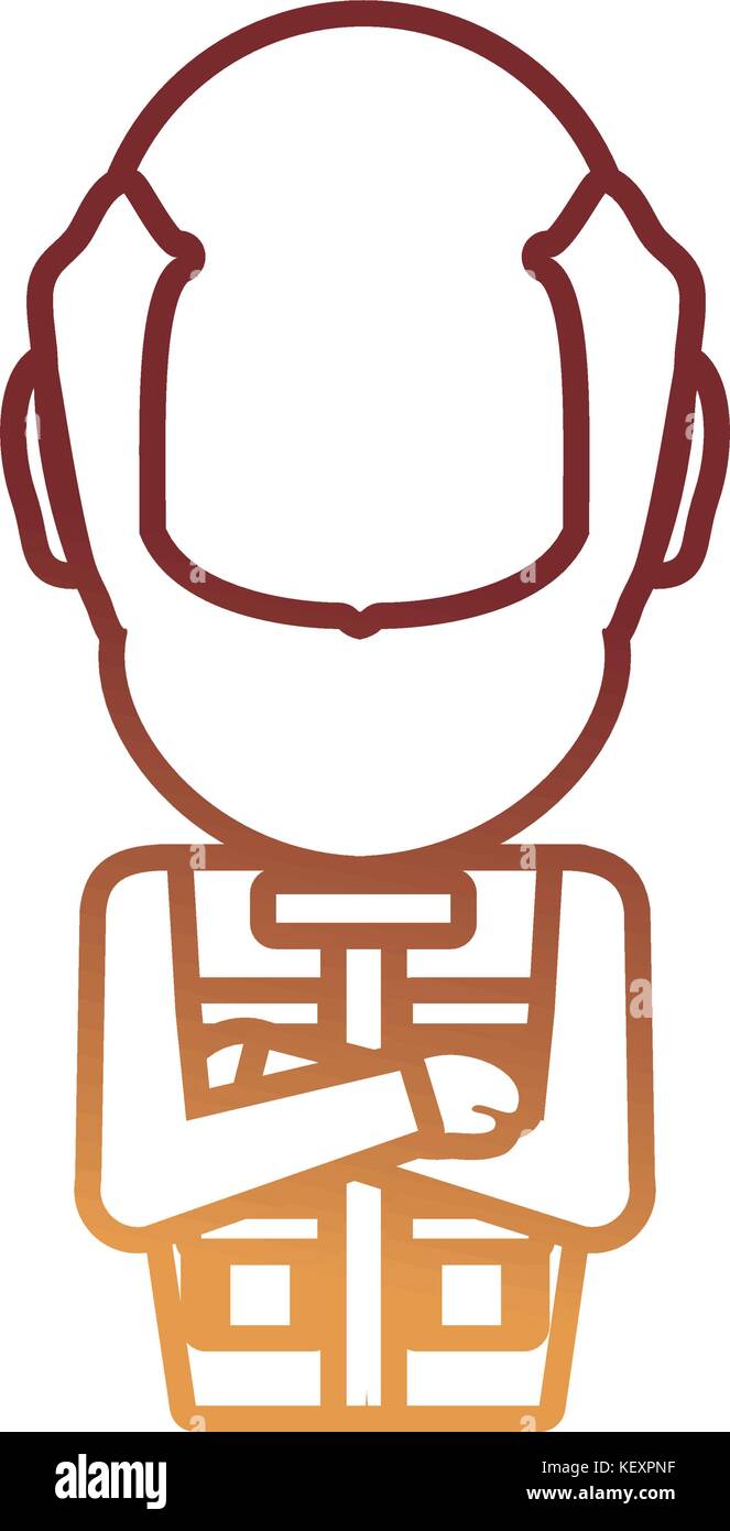 avatar safari hunter icon over white background colorful design vector ...