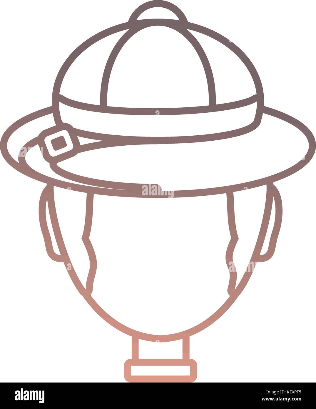 avatar safari hunter icon over white background colorful design vector ...