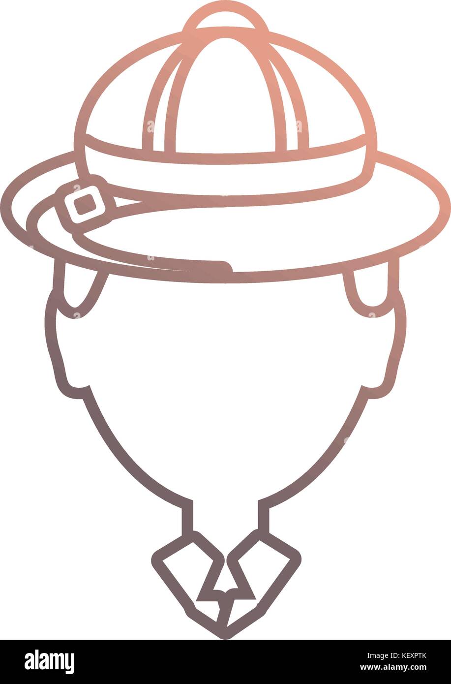 avatar safari hunter icon over white background colorful design vector ...