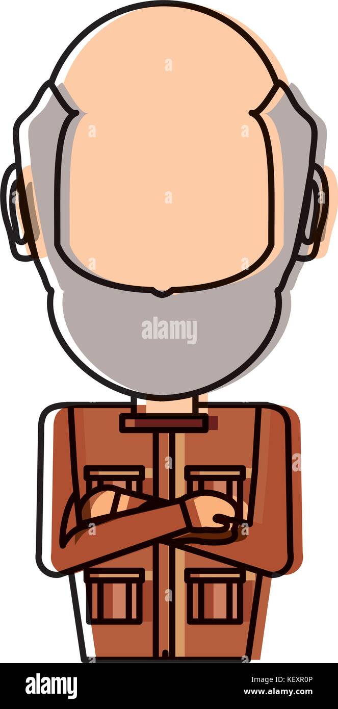 avatar safari hunter icon over white background colorful design vector ...