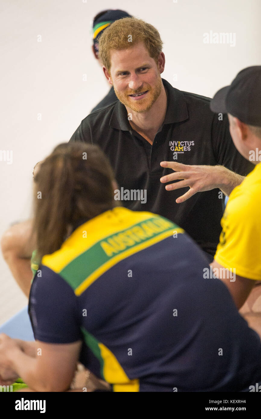 Prince Harry attends Invictus Games Sports training at the Toronto Pan ...