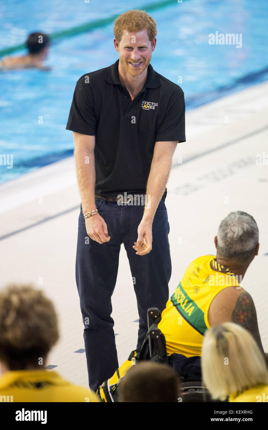 Prince Harry attends Invictus Games Sports training at the Toronto Pan ...