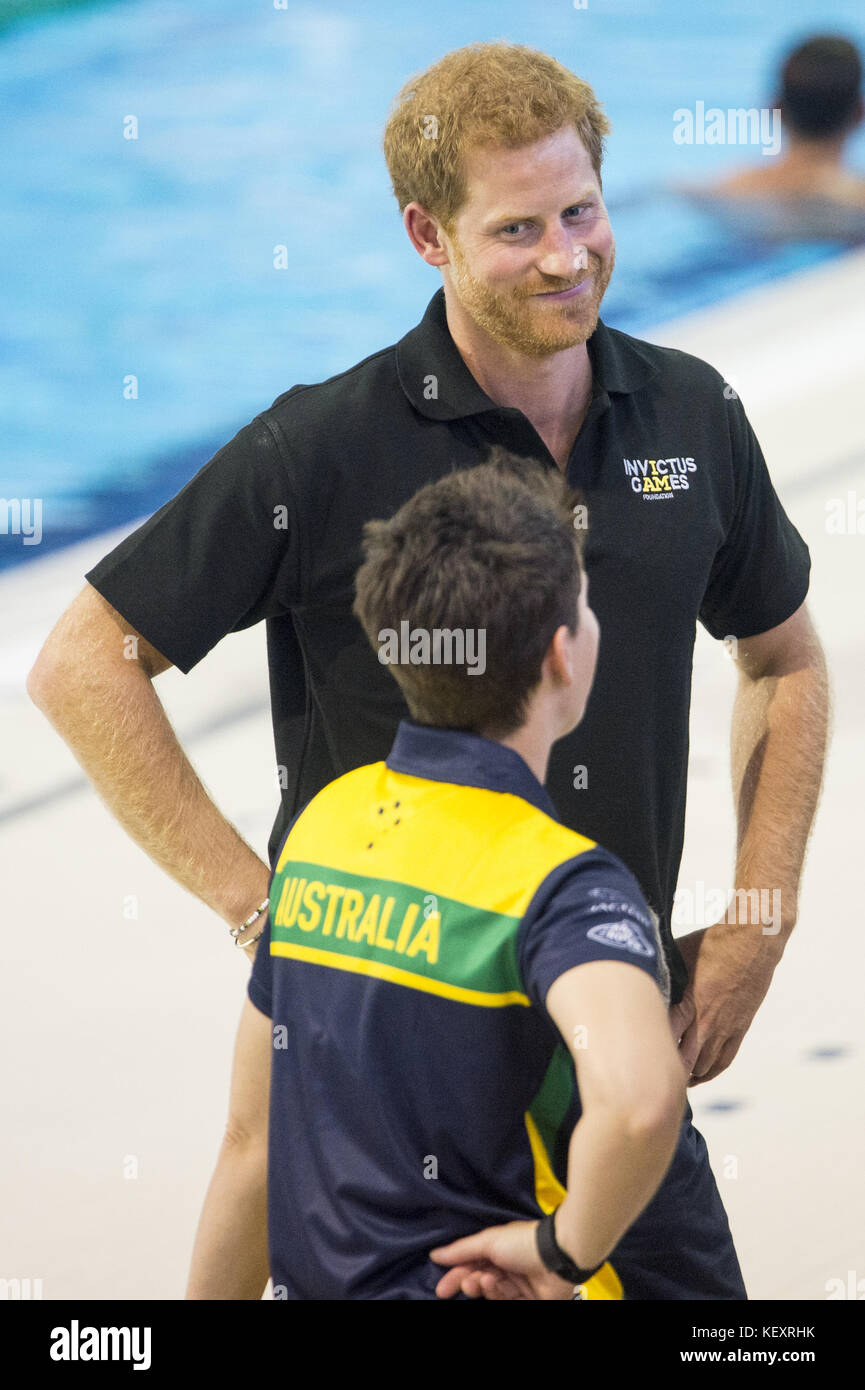 Prince Harry attends Invictus Games Sports training at the Toronto Pan ...