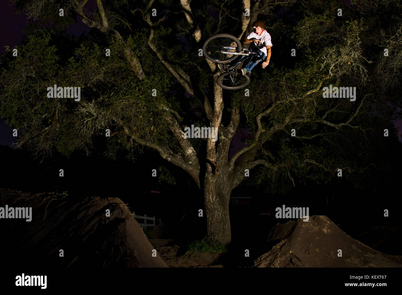 Jacob Hyde rides the jumps he built in his back yard just outside Santa ...