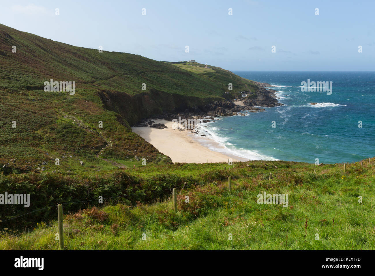 Portheras Cove Cornwall secluded beach on the Cornish coast South West ...