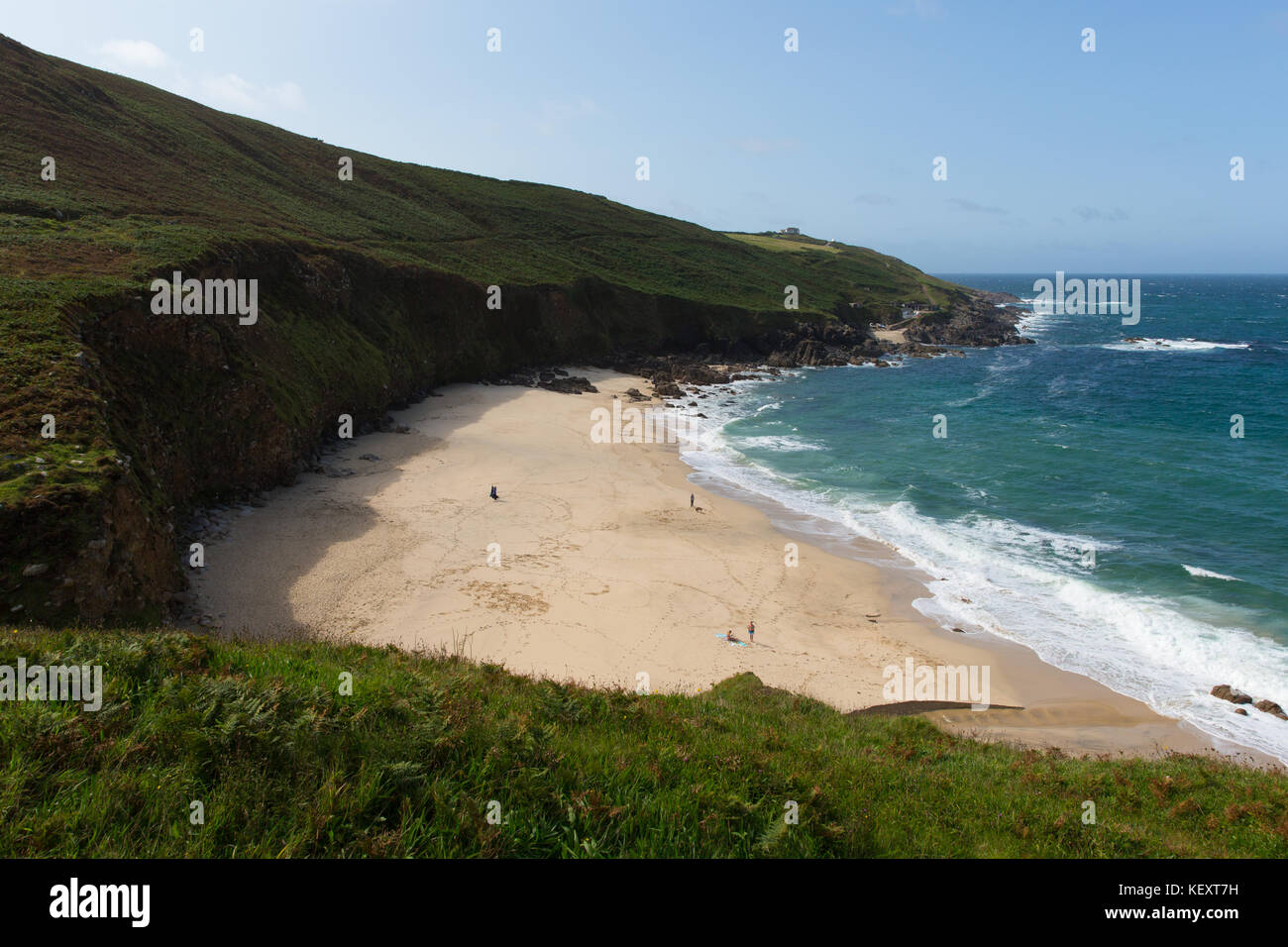 Portheras Cove Cornwall secluded beach on the Cornish coast South West ...