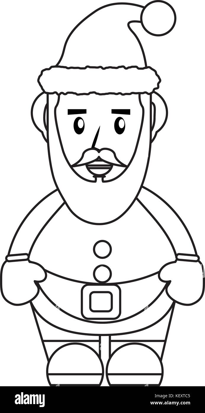 cartoon santa claus icon over white background vector illustration ...