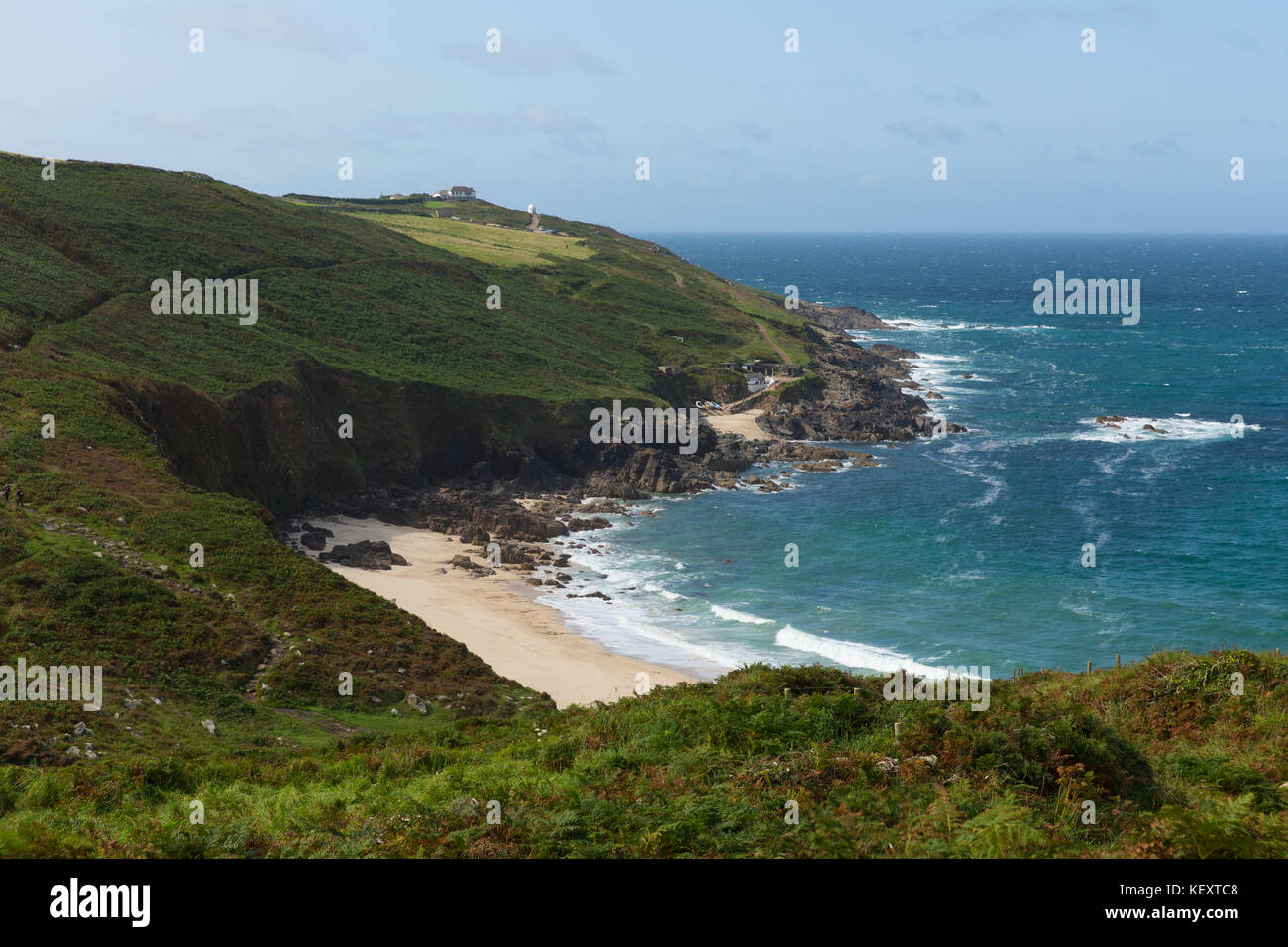 Portheras Cove Cornwall secluded beach on the Cornish coast South West ...