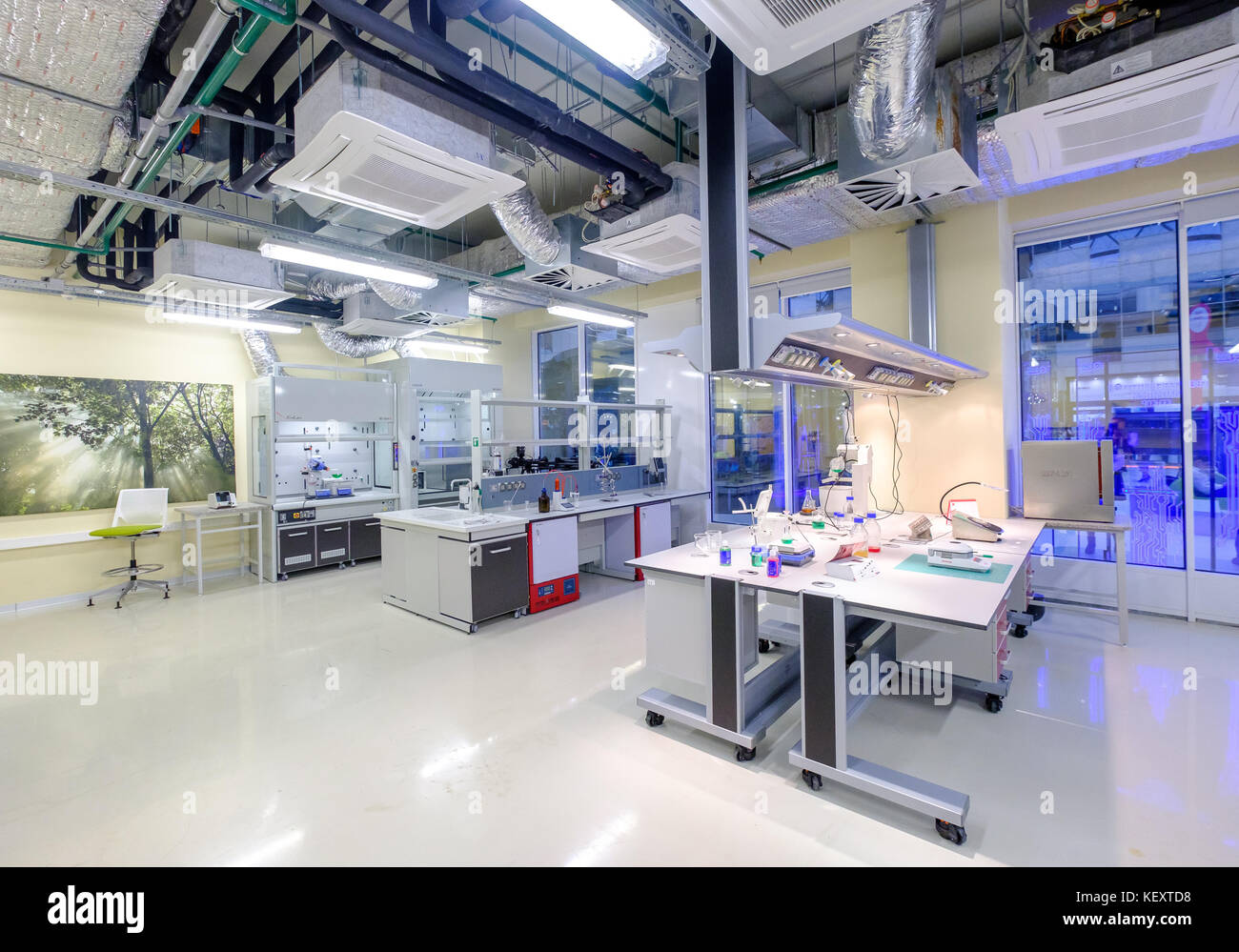 Modern scientific laboratory interior at Skolkovo Technopark Stock ...