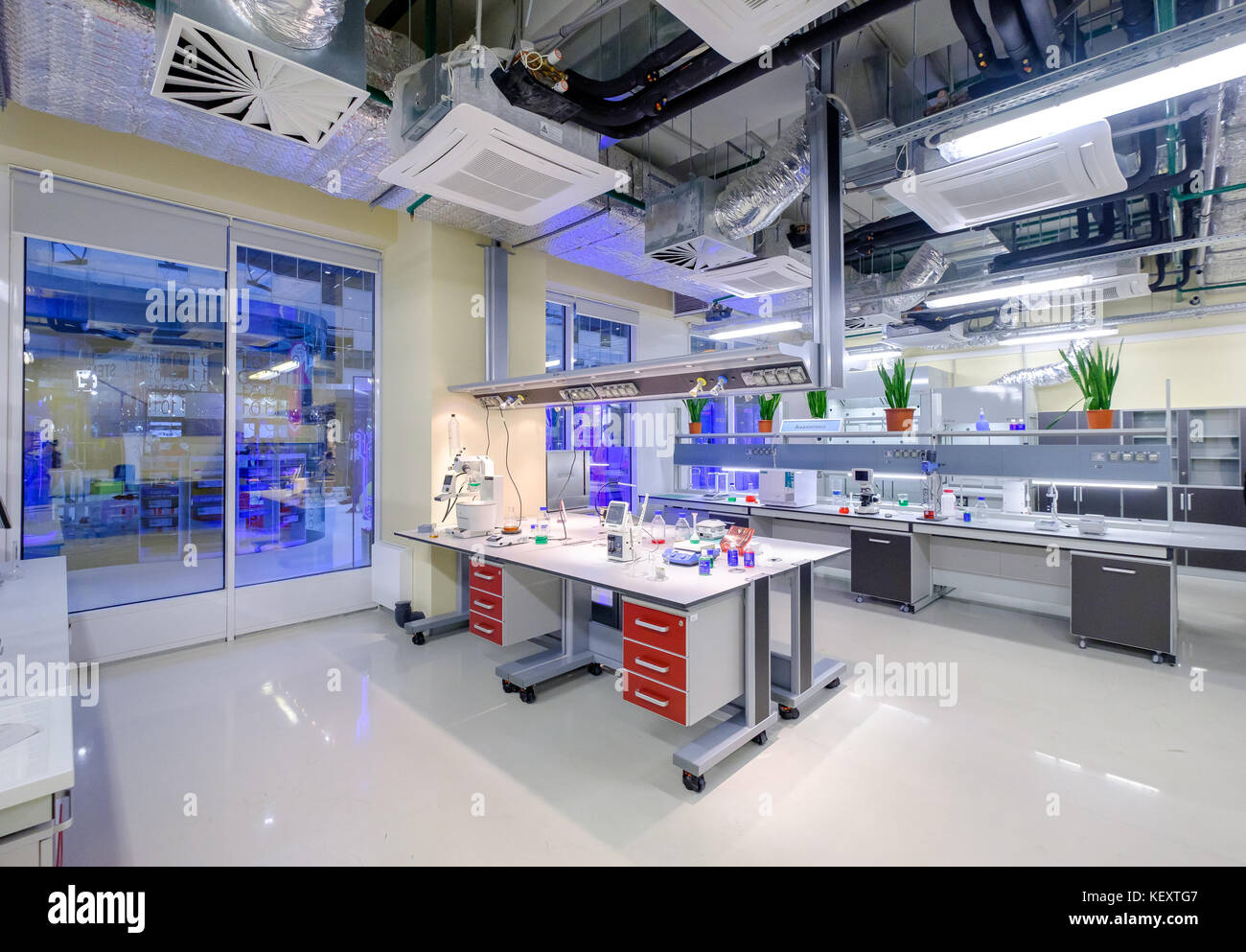 Modern scientific laboratory interior at Skolkovo Technopark Stock ...