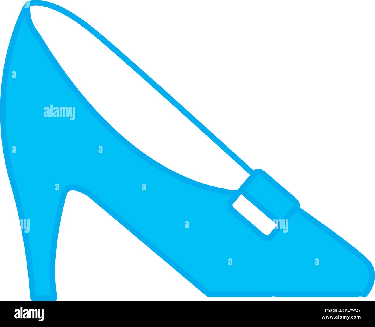 Blue high heels Stock Vector Images - Alamy