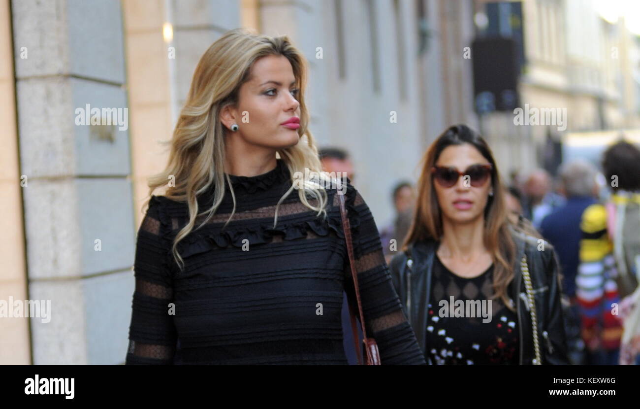 Natalia Bush out and about on Montenapoleone Street with Cecilia ...
